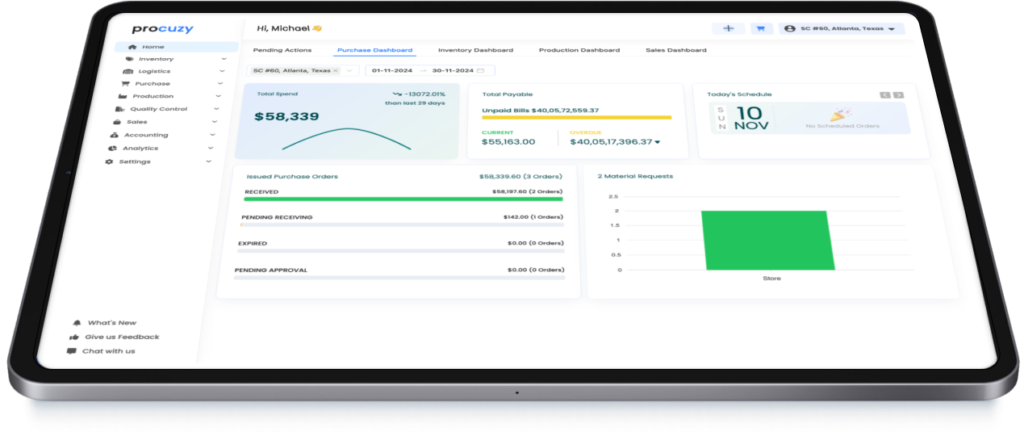 Best Production Management Software for Manufacturing| Procuzy