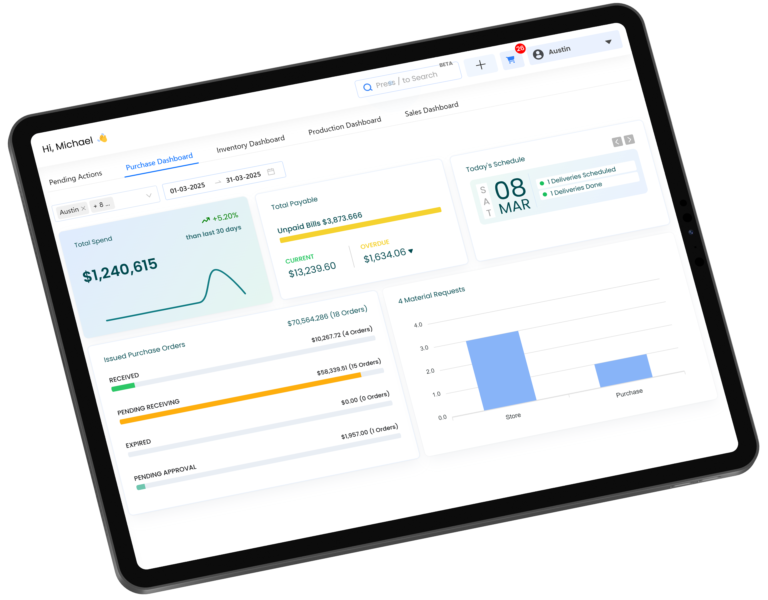 Best Cloud Based ERP Software For Manufacturing | Procuzy